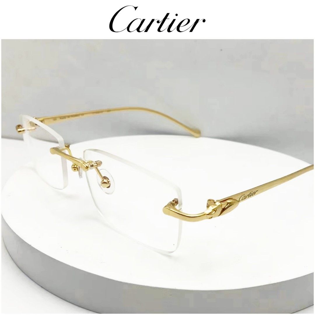 Cartier rimless panthere eyewear specs glasses, Men's Fashion, Watches ...