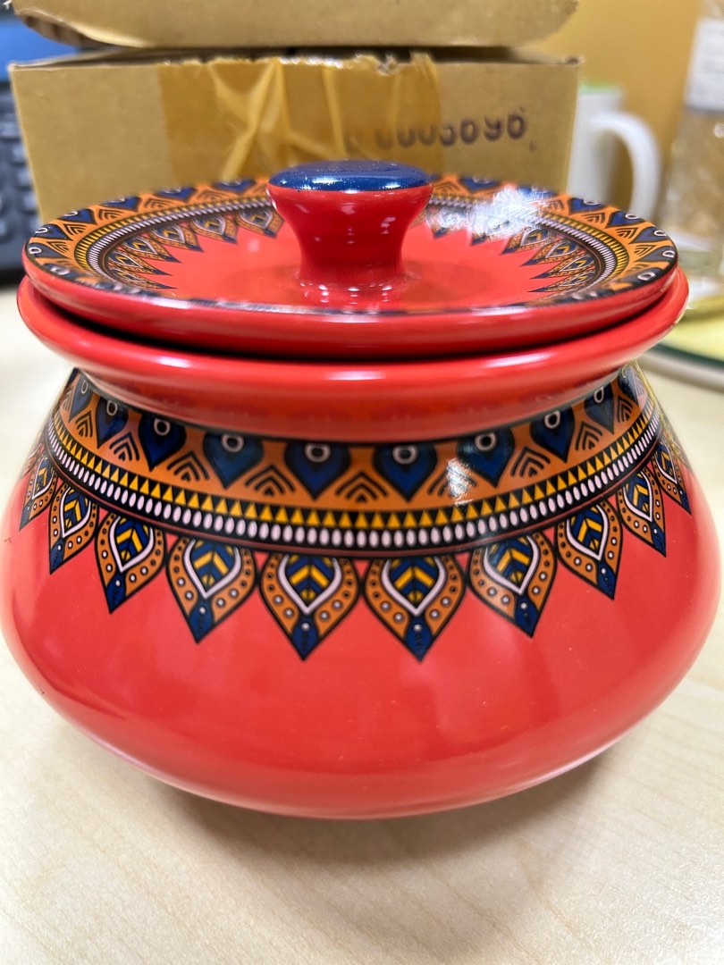 Ceramic Small Biryani Handi with Lid, Furniture & Home Living ...