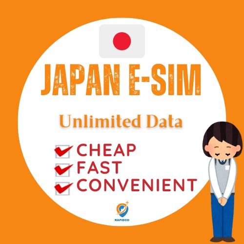 Cheap Japan eSIM Unlimited data 4G High speed 1~30 days SIM Card 日本流量卡 ...