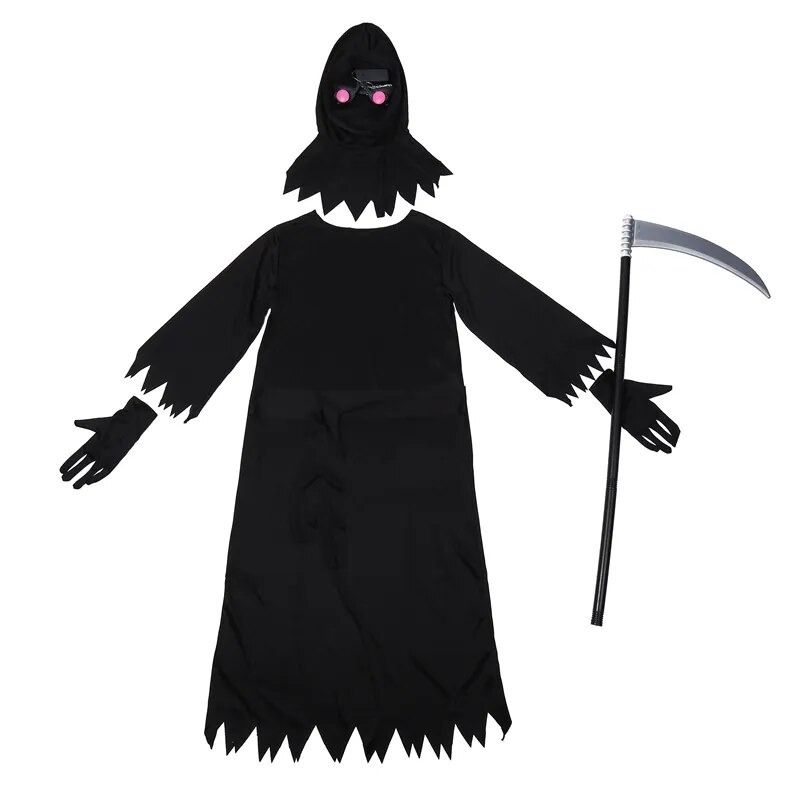Child Creepy Red Eyes Fade In And Out Phantom Grim Reaper Glow In The ...