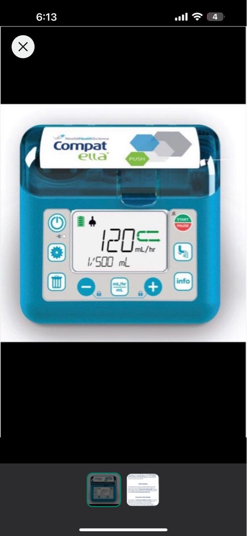 Compact Ella feeding pump, Health & Nutrition, Assistive & Rehabilatory ...