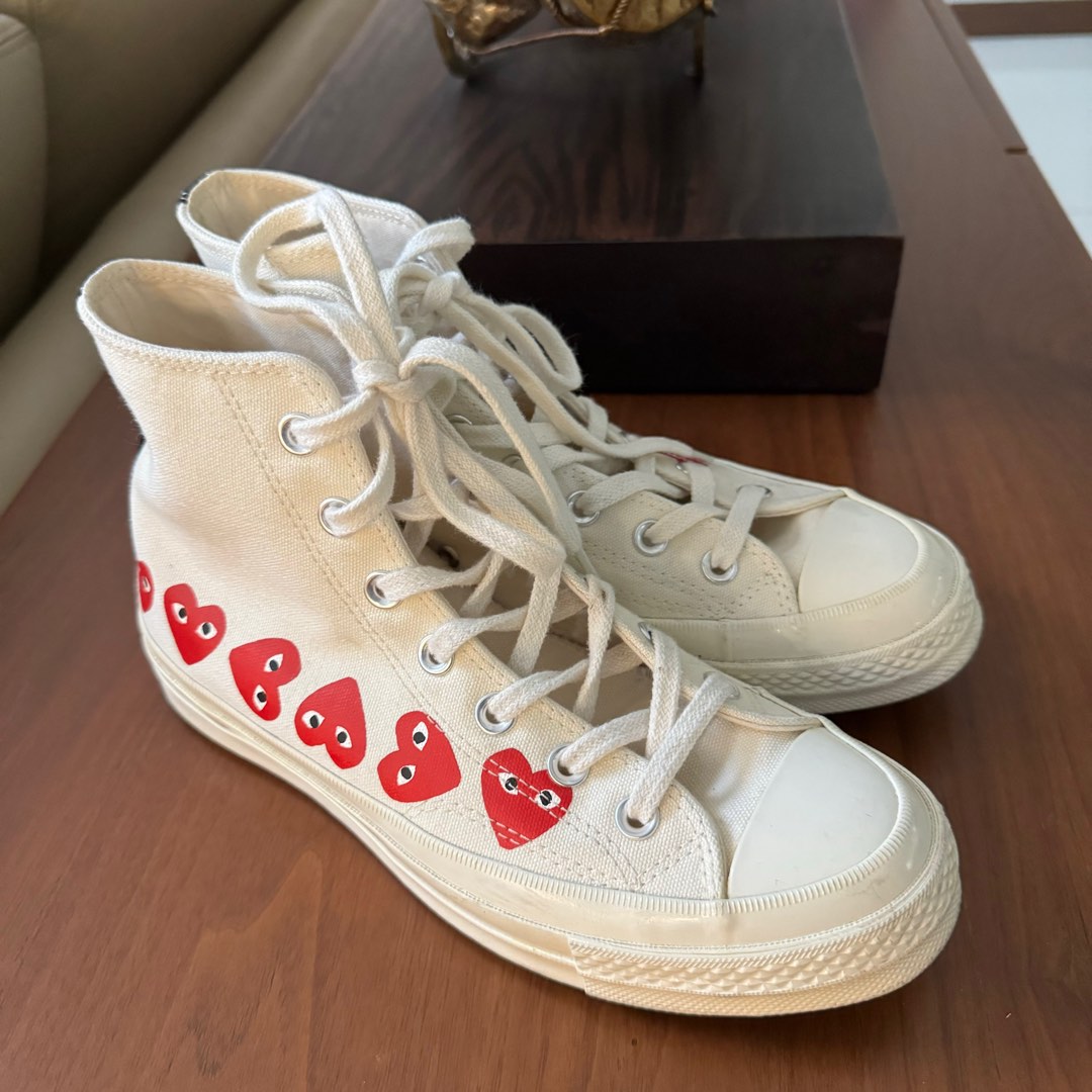 CONVERSE x Play CDG High-Cut Sneakers, Women's Fashion, Footwear ...