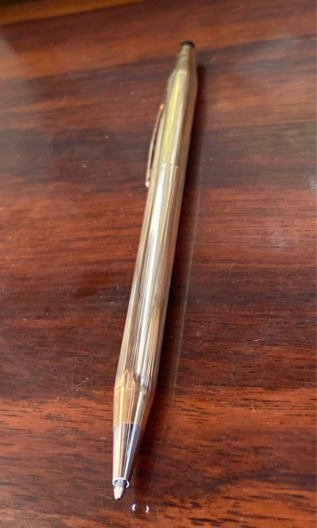 Cross Ballpoint pen 14k Gold Filled with ink, Hobbies & Toys ...