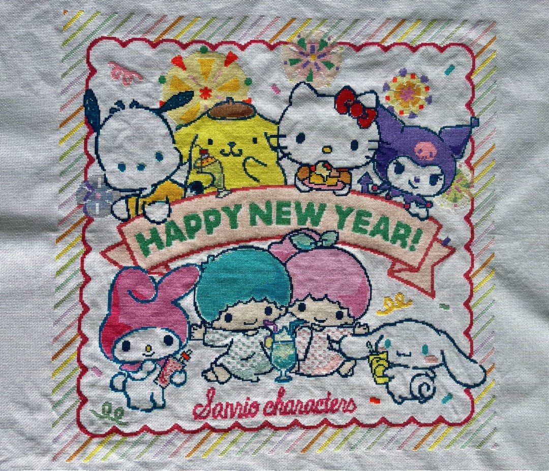Sanrio Character cross stitch completed, Hobbies & Toys, Stationery ...