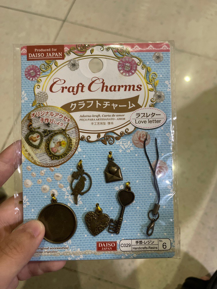 Daiso craft charm keychain, Hobbies & Toys, Stationery & Craft ...