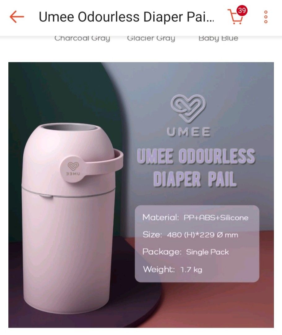 Diaper dustbin pail, Babies & Kids, Bathing & Changing, Diapers & Baby ...