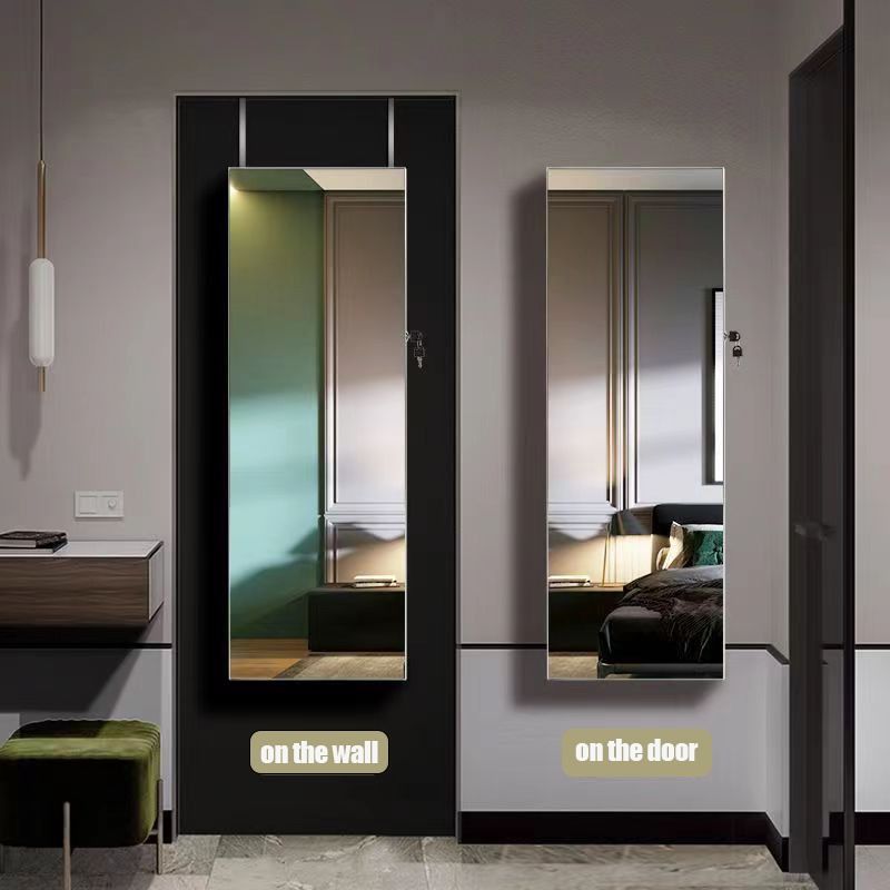 Dressing mirror cabinet with light Full length body mirror with storage ...