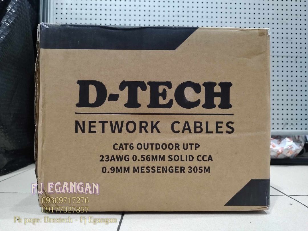 D-Tech Outdoor UTP Cat6 with Messenger 305m, Computers & Tech, Parts & Accessories, Cables ...