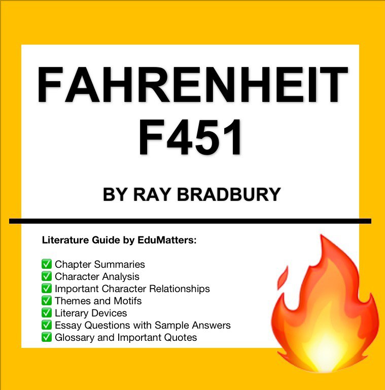 Fahrenheit 451 by Ray Bradbury Literature Study Guide Notes Complete ...