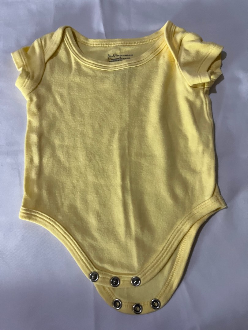 First Impression yellow onesies, Babies & Kids, Babies & Kids Fashion ...