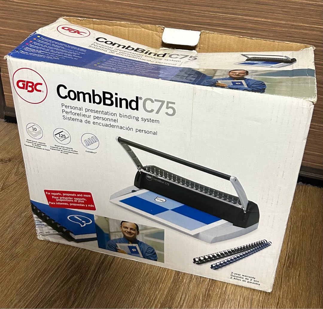 GBC Combbind C75 Comb Binding System (Charcoal Silver Colour), Hobbies ...