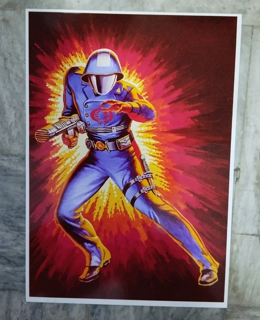 GI JOE Card Art COBRA COMMANDER- Retro Poster, Hobbies & Toys, Toys ...