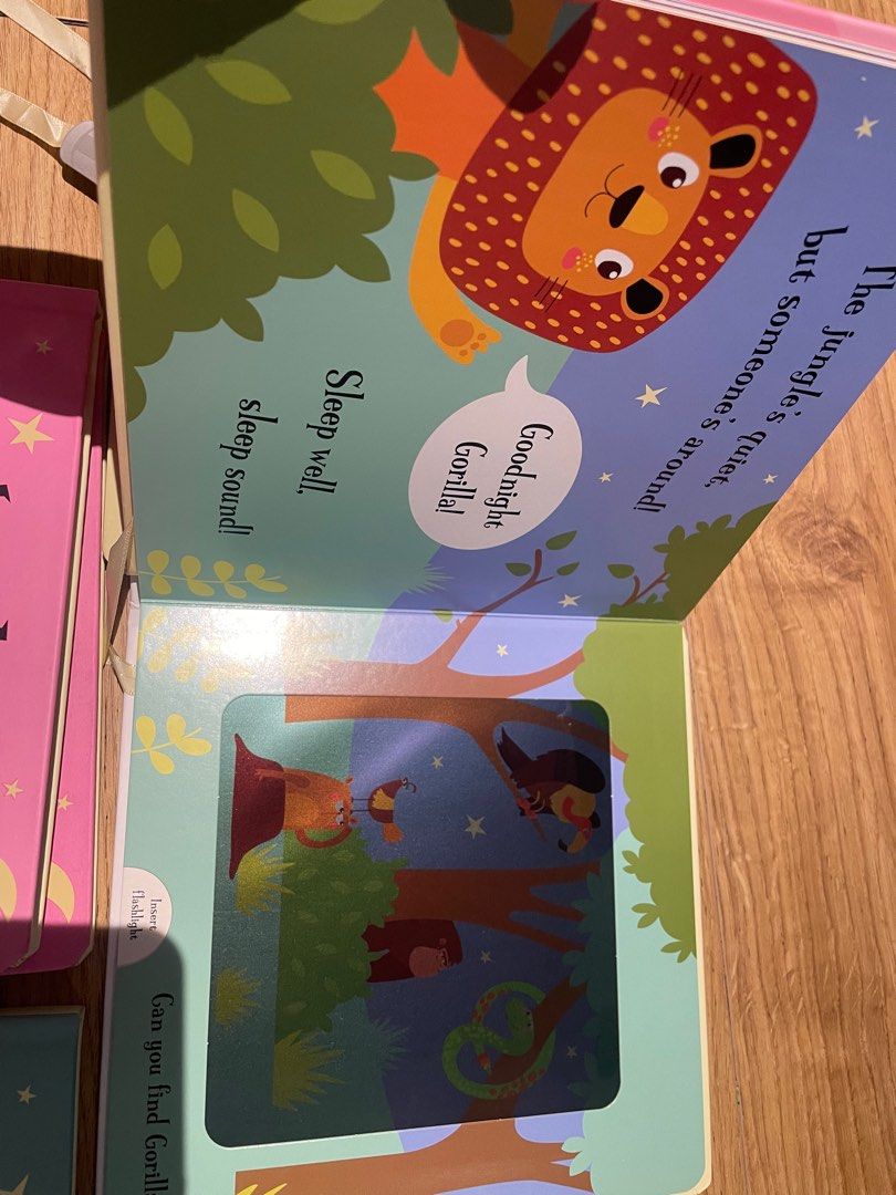 Good night Bear, Lion, Frog, Dog, Cat Magic Flashlight books, Hobbies ...