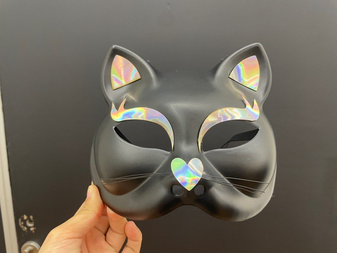 Halloween Kitty Cat Costume Mask, Hobbies & Toys, Stationery & Craft ...