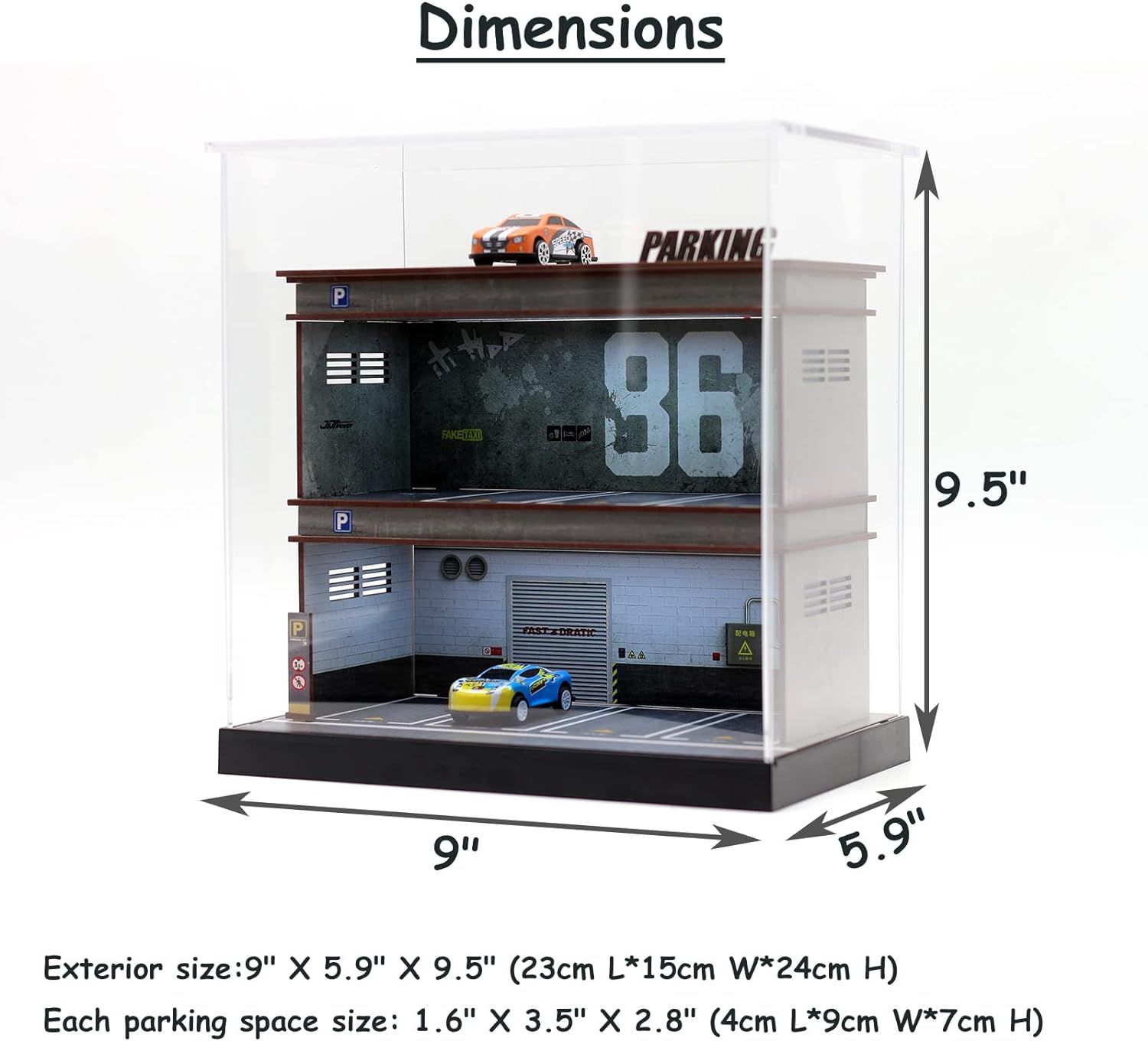 Hot Wheels Display Case - 1/64 Scale Die-cast Model Car Display Case ...