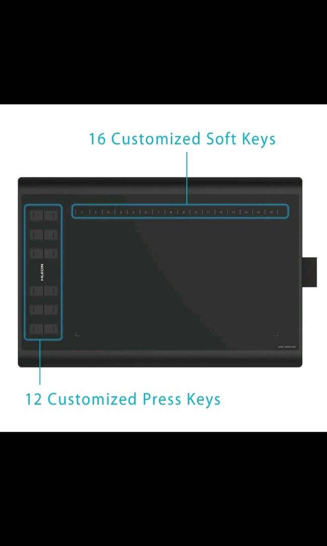 HUION H1060P GRAPHICS DRAWING TABLET, Computers & Tech, Office ...