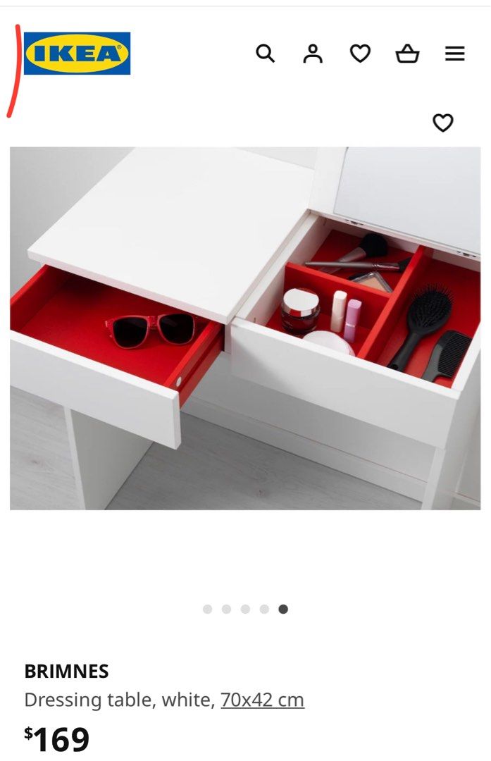 IKEA Brimnes Dressing table, Furniture & Home Living, Furniture, Tables ...
