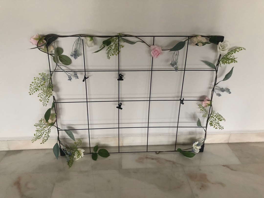 IKEA Decorative Metal Photo/Memo Board (60 x 75cm) with 4 Metal Clips ...