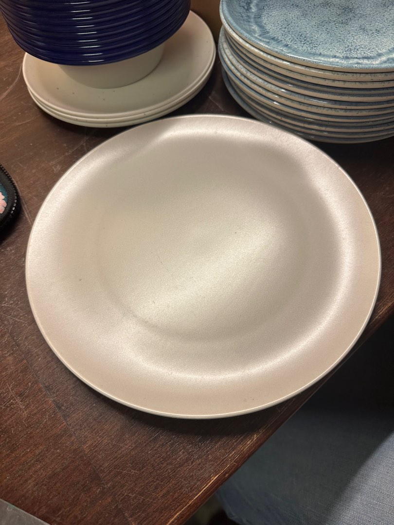 IKEA Light grey stoneware plates, Furniture & Home Living, Kitchenware ...