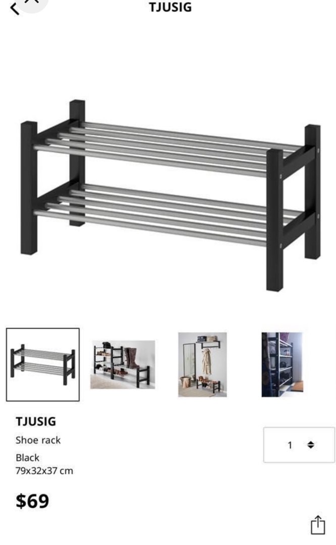 IKEA shoe rack, Furniture & Home Living, Furniture, Shelves, Cabinets ...