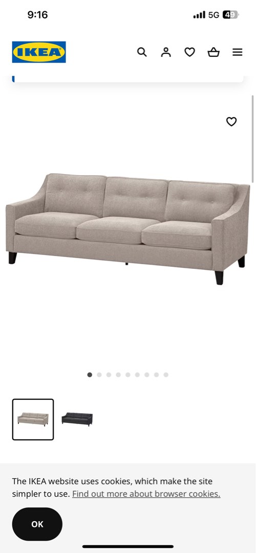 Ikea sofa got it a 1 year ago, Furniture & Home Living, Furniture, Sofas on Carousell