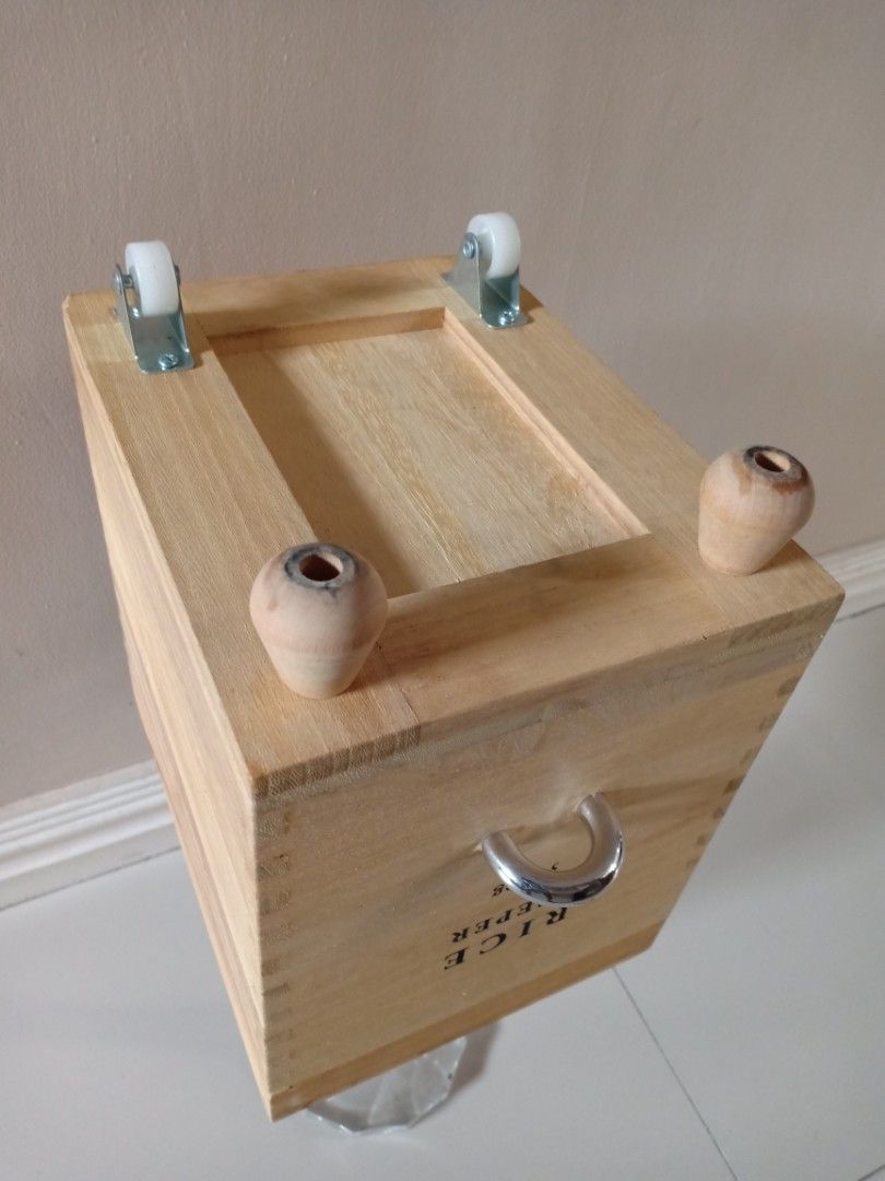 Japanese Wooden Rice Bin Keeper, Furniture & Home Living, Kitchenware ...