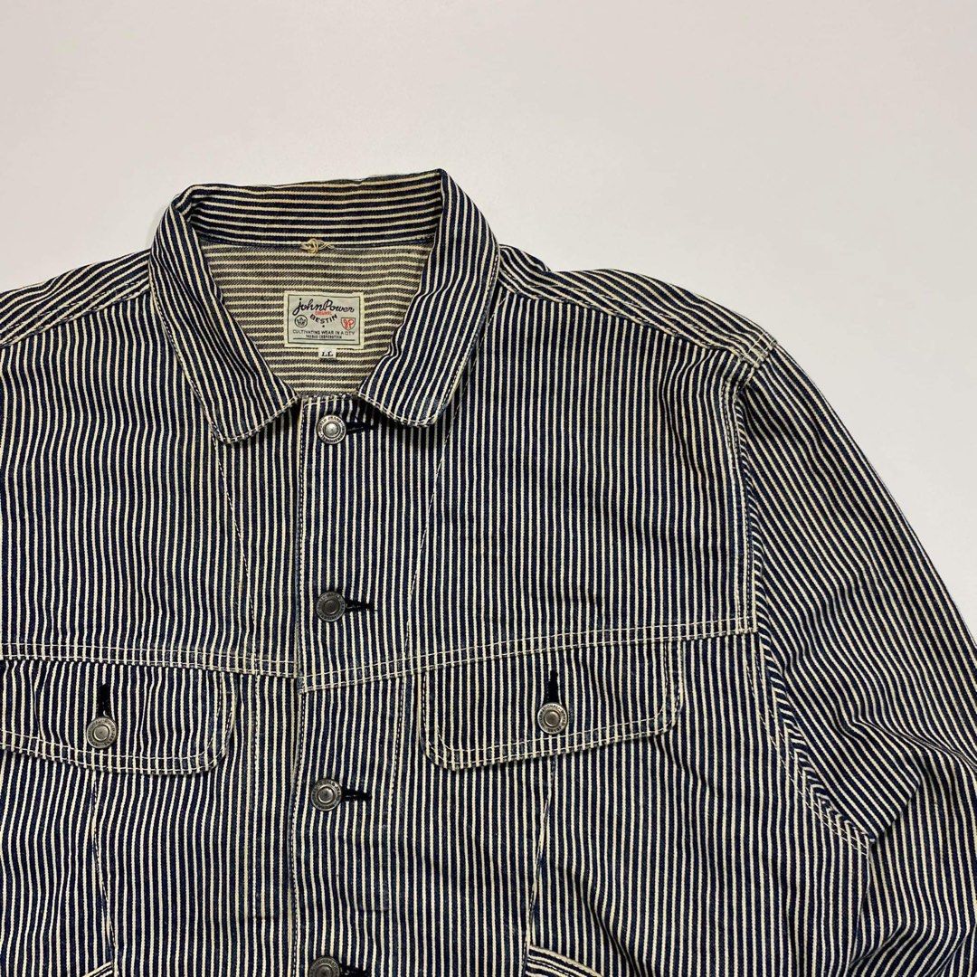Japanese Workwear Hickory Denim Trucker Jacket by John Power Bestin ...