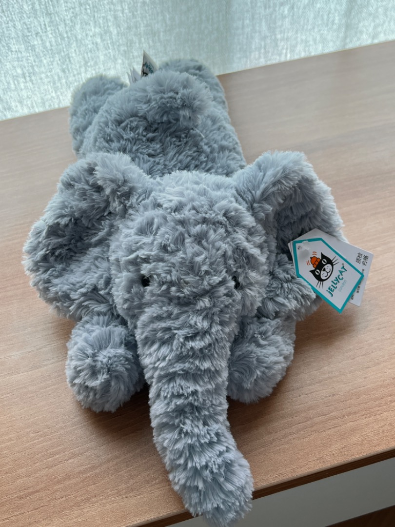 jellycat blue elephant, Hobbies & Toys, Toys & Games on Carousell