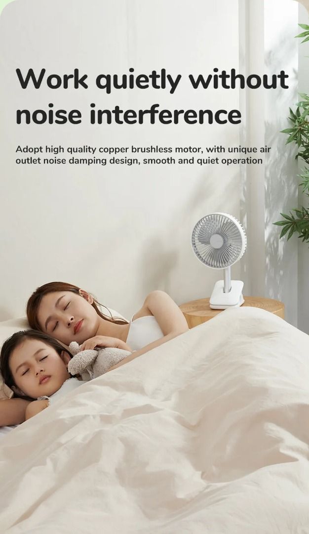 JISULIFE FA13R Oscillating Cordless Desk Fan 8000mAh Extendable ...