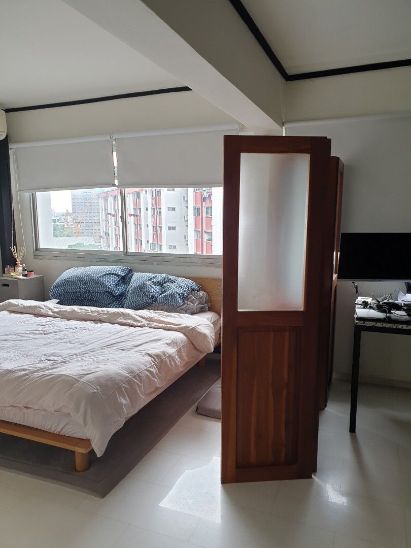 John Erdos Solid Wood Screen with Glass, Furniture & Home Living ...