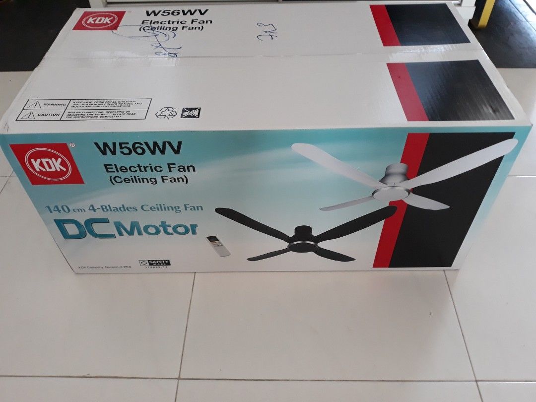 KDK W56WV 56" Ceiling Fan - White, Furniture & Home Living, Lighting ...