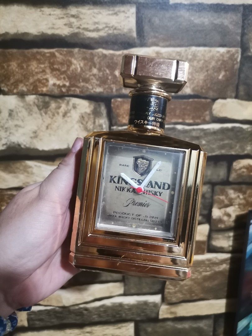 Kingsland Nikka Whisky Clock with alarm, Furniture & Home Living, Home ...