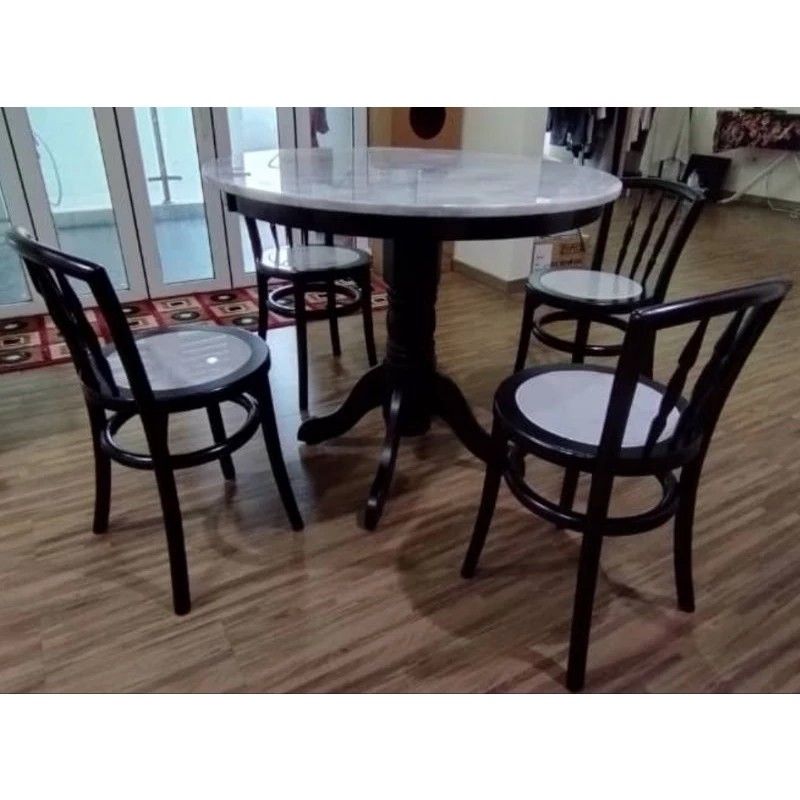 *Klang Valley ONLY / Pre Order +-10 days* [1T+4C] Ipoh Marble Round Top ...