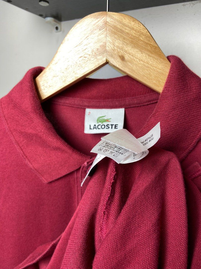Lacoste Maroon, Men's Fashion, Tops & Sets, Tshirts & Polo Shirts on ...