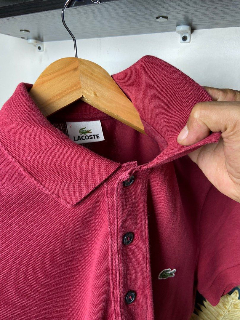 Lacoste Maroon, Men's Fashion, Tops & Sets, Tshirts & Polo Shirts on ...