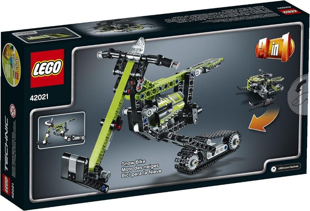 LEGO Technic 42021 Snowmobile Model Kit 2-in-1 model, Hobbies & Toys ...