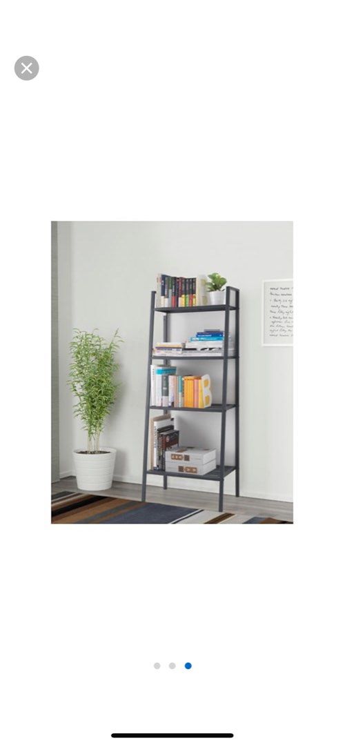 LERBERG Shelf unit White LERBERG Shelf unit Dark grey 60×148 display ...