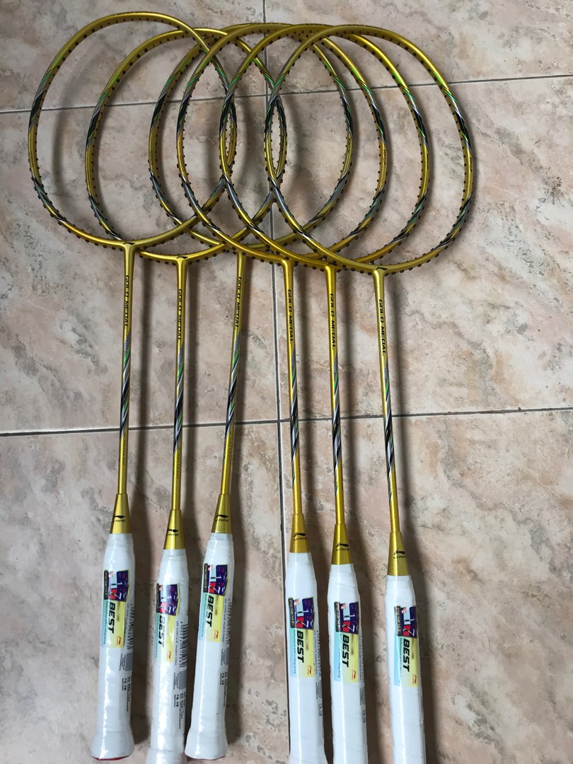 Li-Ning Gold Metal Badminton Racquet, Sports Equipment, Sports & Games ...