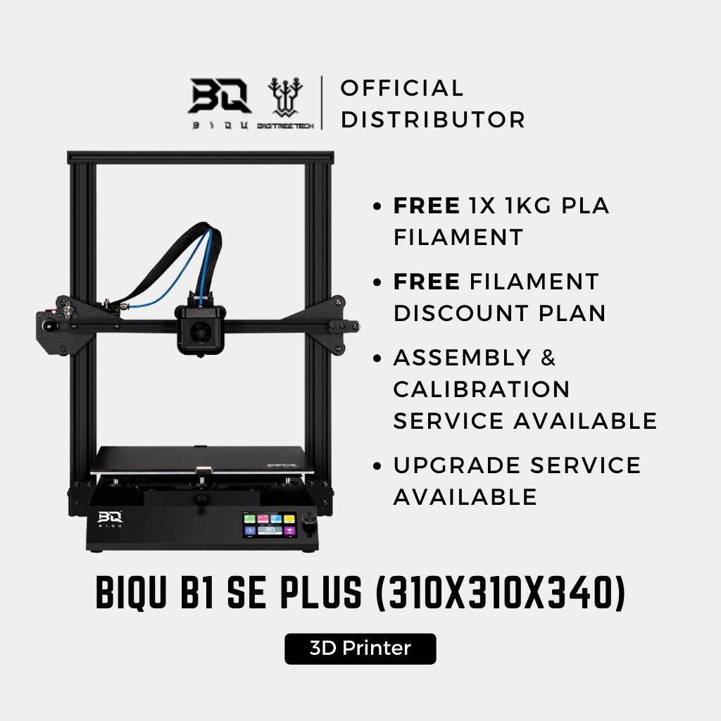 (Local Stock) BIQU B1 SE PLUS 310 x 310 x 340 Volume 3D Printer with Auto Bed Levelling and Full ...