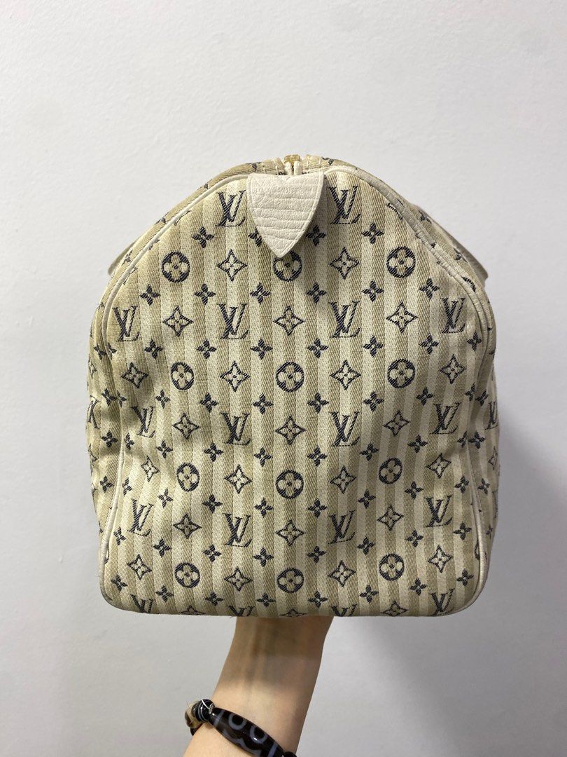 Lv Speedy 30 in Mini Lin White, Luxury, Bags & Wallets on Carousell