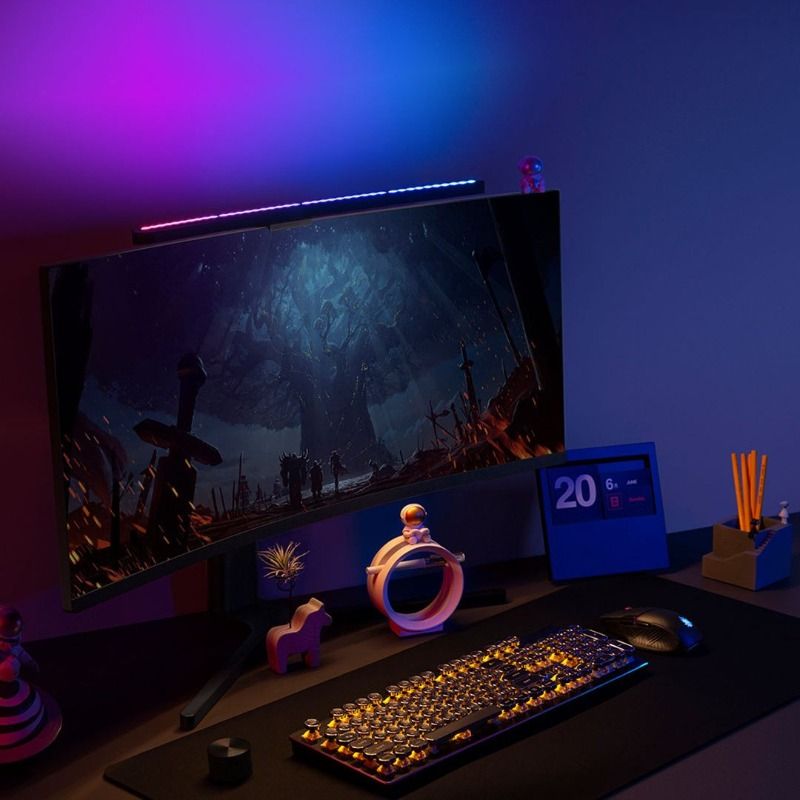 LYMAX Computer LED Monitor Light Bar Curvature Display Lamp With Touch ...