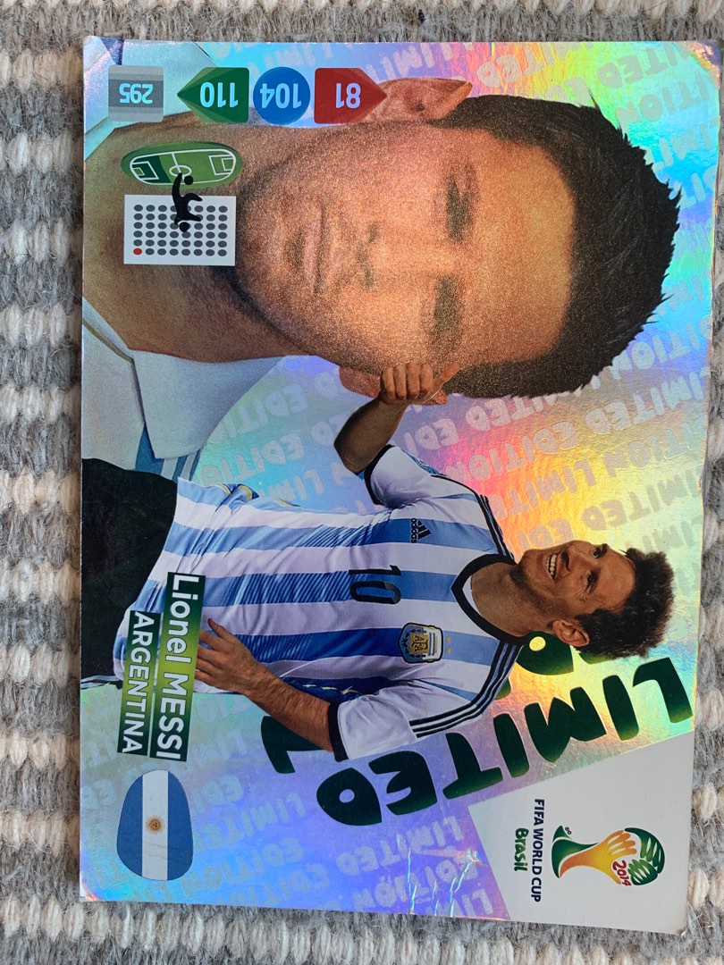 Messi big football cards limited edition panini, Hobbies & Toys, Toys ...