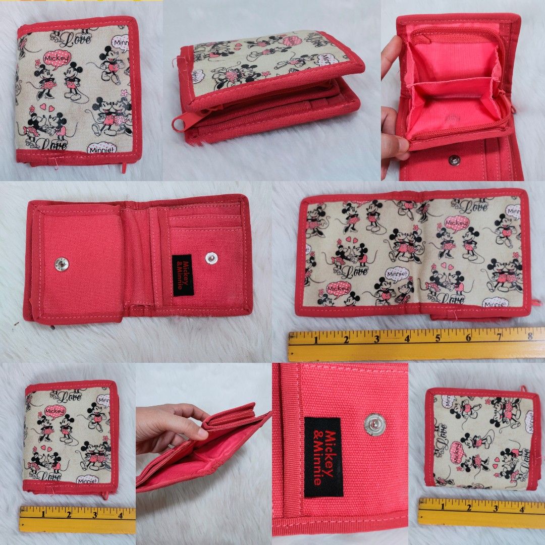 Mickey and Minnie Mouse BiFold Wallet, Women's Fashion, Bags & Wallets ...