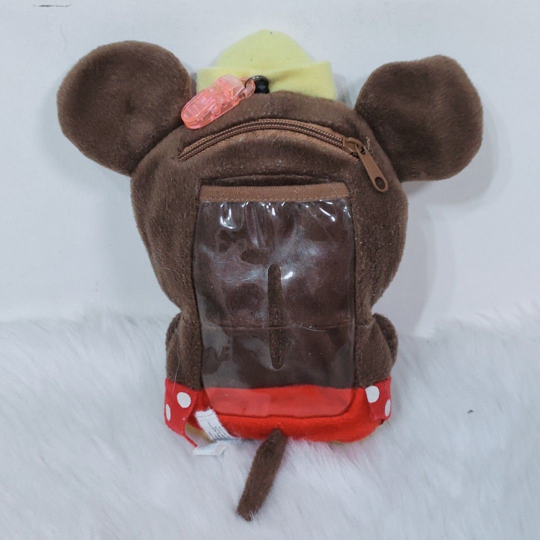 Minnie Mouse Retractable Plush Pouch with Pass/ID Slot, Women's Fashion ...