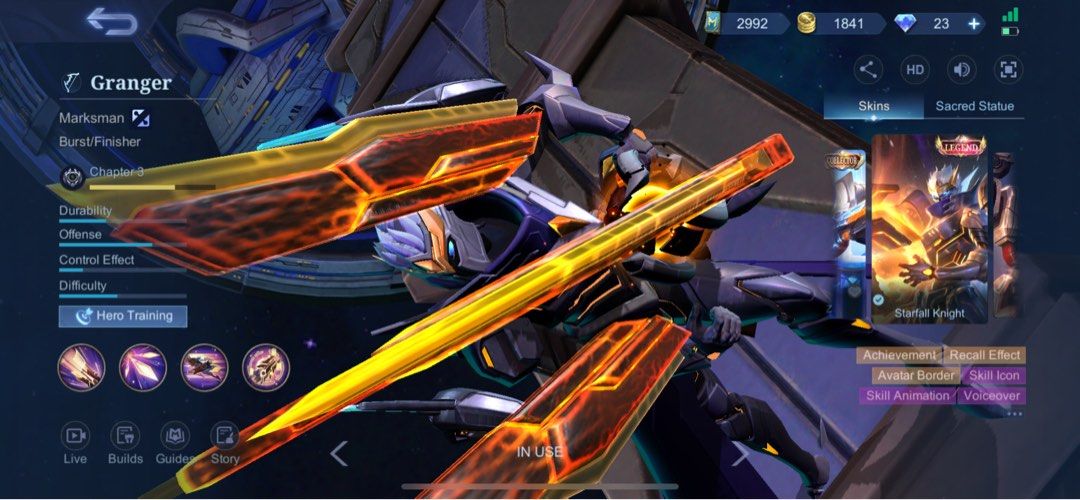 Mlbb account with alpha abyss and granger legend, Video Gaming, Video ...