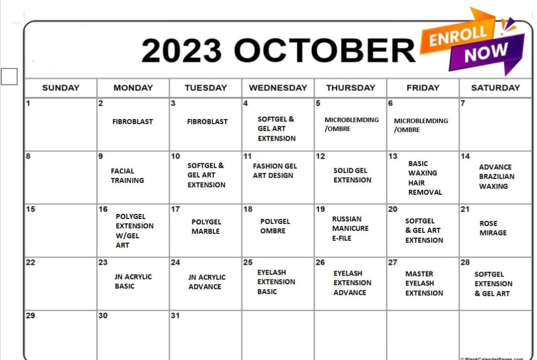 Month of OCTOBER schedule of training, Announcements on Carousell