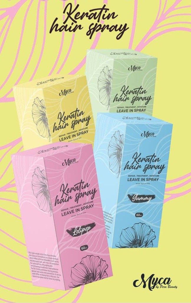 Myca Hair Serum Myca Keratin Hair Spray, Beauty & Personal Care, Hair on Carousell