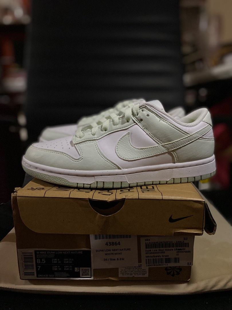 Nike Dunk Low Next Nature White Mint, Women's Fashion, Footwear ...