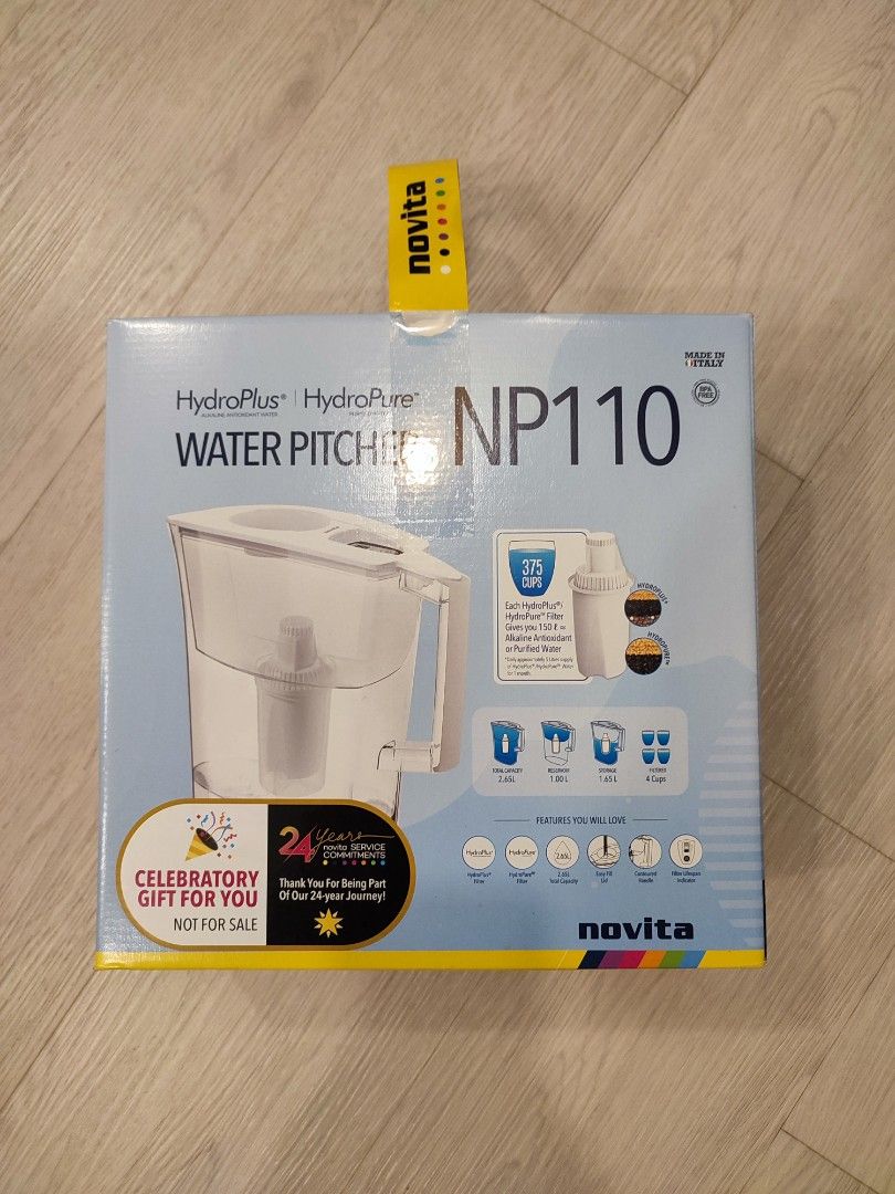 Novita NP110 Water Pitcher Purifier with HydroPlus HydroPure, TV & Home ...