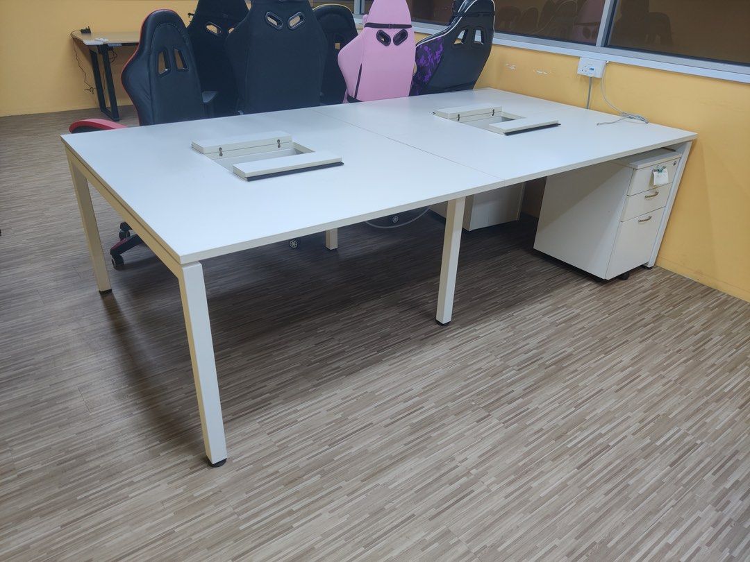 Office Table Hot-desking, Furniture & Home Living, Furniture, Tables ...